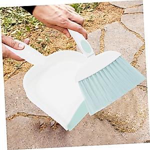 Set Mini Broom Dustpan Brooms Keyboard Broom Brush Tabletop Broom Mini Cleaning Broom Small Table Broom Small Broom Dustpan Desktop Garbage Shovel Table Top Brush Plastic Green MERRYHAPY