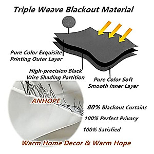 ANHOPE Scenery Curtains Rod Pocket Blackout Room Darkening Curtains with Tropical Beach Stone Island Print Pattern Nature Landscape Theme Window Drapes for Kitchen Office Bedroom 2 Panels 26 x 36 Inch