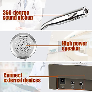 Retevis RT-9908 Window Speaker,Window Intercom Dual-Way Voice,Window Speaker Intercom System for Business,Bank,Ticket Window