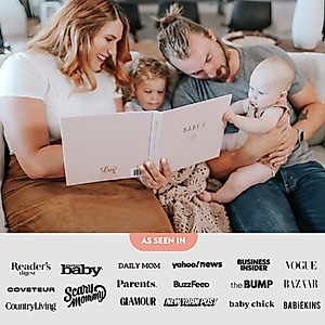 Lucy Darling Baby Memory Book, Luxury Baby First Year Book & Photo Album for Baby Boy/Girl, Keepsake Baby Books & Journals, Gender Neutral Memories & Milestone Book, Pregnancy Gift - Wildflower Meadow