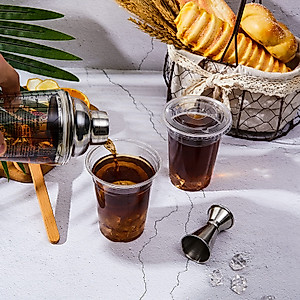 Lullaby 200 Pack Disposable Clear Solo Cups, 12oz Crystal Clear Plastic Cups Bulk, PET Drinking Cup for Water, Juice, Soda, Ice Coffee, Ideal for Party, Wedding and Daily Use