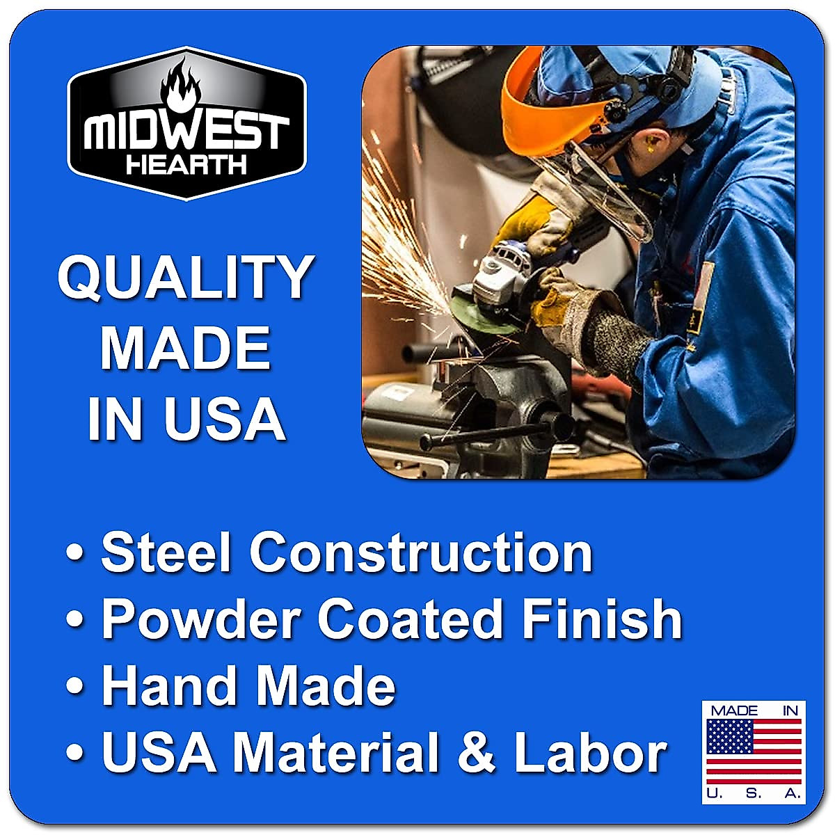 Midwest Hearth Adjustable Rod and Valance Kit for Fireplace Spark Screens (Antique Bronze) Made in USA