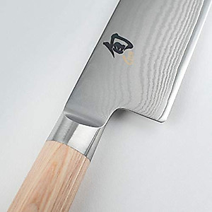 Shun Classic Blonde 7” Santoku Knife, Blonde PakkaWood Handle, Full Tang VG-MAX Blade