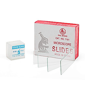 Swift Compound Monocular Microscope SW200DL Bundle with 50 Pre-Cleaned Blank Slides and 100 Glass Coverslips
