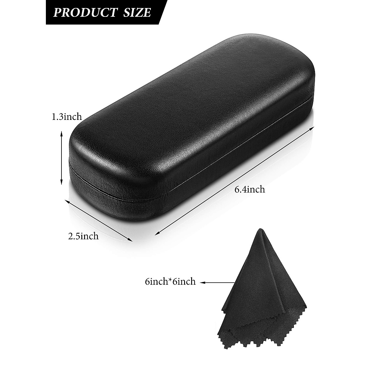 Frienda 3 Pieces Black Hard Shell Glasses Case Portable Hard Eyeglasses Case Pocket Size Sunglasses Case for Men Women Student
