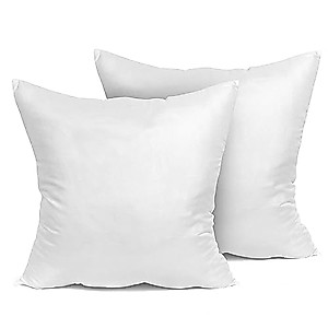 Ensperta Pack of 2 18x18 Outdoor Waterproof Orange Throw Pillow Covers and Inserts Included Decorative Square Cushion Patio Pillows for Patio Furniture (Orange Tiger)