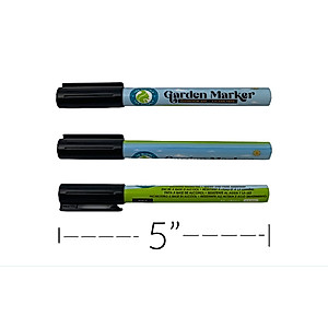 133 SUPPLY - 2 Pack Garden Marker Pen Permanent Markers Black (UV Fade Resistant Marker Pens for Plant Markers Garden Markers Waterproof Pen Black Markers Outdoor Marker for Garden Plant Labels 0.8mm)