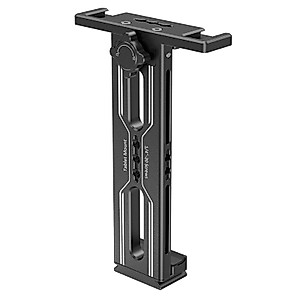 SMALLRIG Metal Holder for iPad Tripod Mount Adapter with 2 Cold Shoe, 1/4" Screw, w/Plate for Acra Swiss Standard, for iPad Mini Air Pro Surface Pro (7.9” to 12.9”), Universal Tablet Clamp