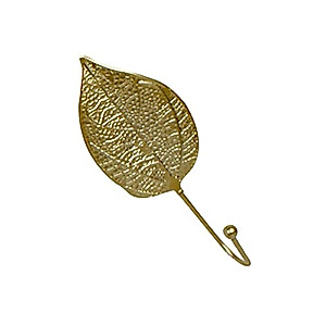 Cabilock 3pcs Planter Hat Coat Golden Art Hangers Shaped Style Leaf Door Cast Storage Hook Hanger Wall Sculpturre Purse Hanger: Holder Bathroom Doorway Key Home Display Decoration