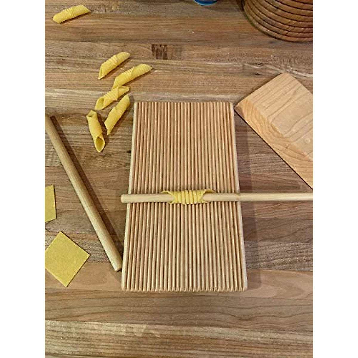 Pasta board set, 6 piece, macaroni, trofie, gnocchi, garganelli