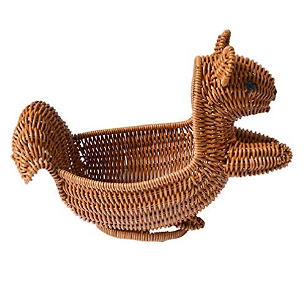 Healifty Laundry Basket Toy Towels Blanket Basket Home Decor Gift Rattan Woven Storage Basket Squirrel Storage Container Wicker Baskets Christmas Tabletop Organizer Nursery Storage Baskets