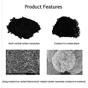 Conductive PU Film Carbon nanotube Graphene Film electrically Heated Therapy Electrode Patch Anti-Static Pressure Sensitive Conductive (400 x 400 mm)