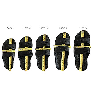 Pali Hawaii Kids Classic Jandals Sandals (5, Black)