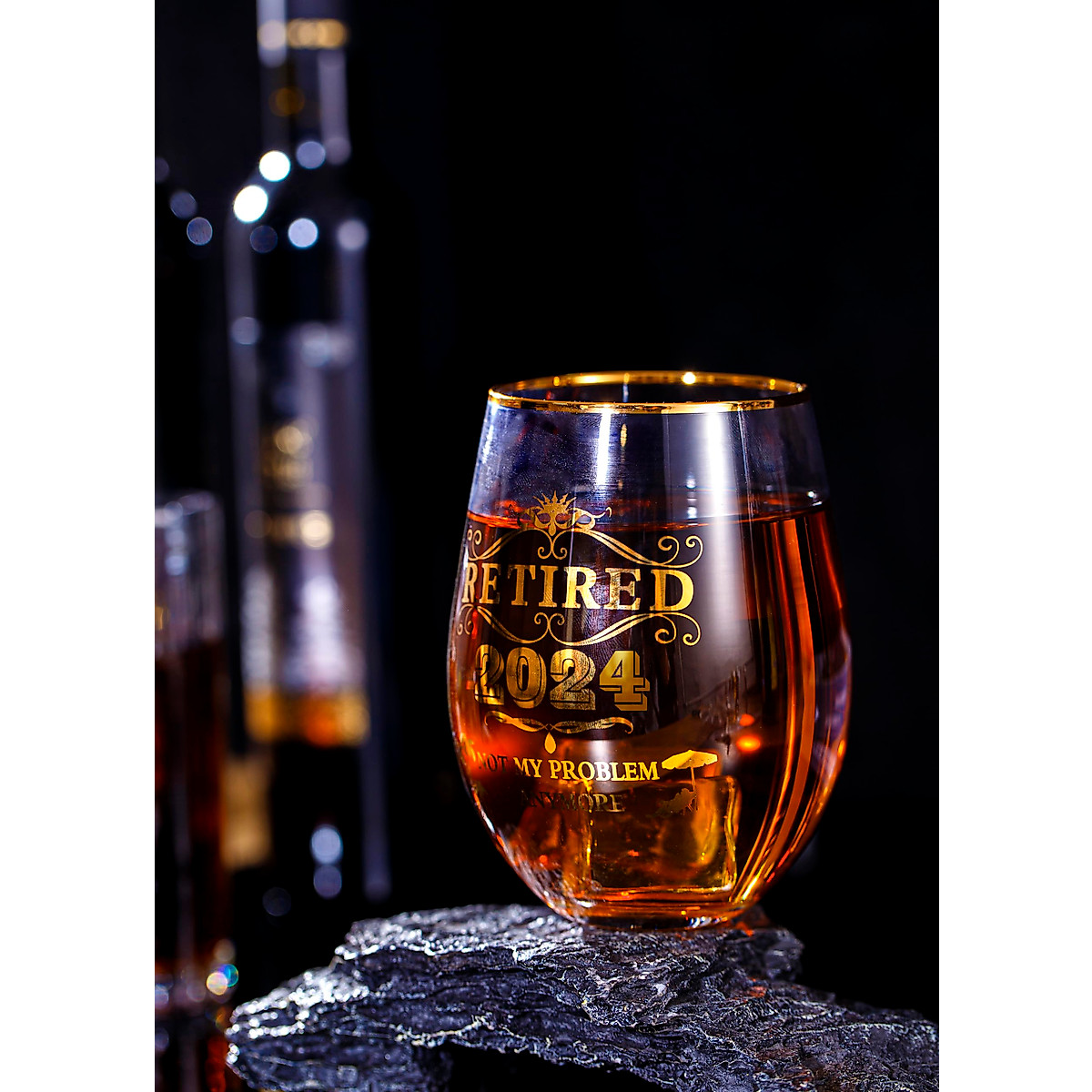 ZCLOMOLC Great Retirement Gifts for Women & Men 2024! This retirement stemless wine glass is a great gift for retirement, going away, Christmas, Thanksgiving, Fathers Day, birthday.