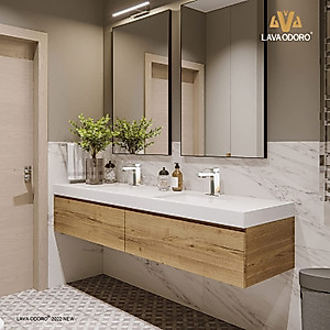 Chrome Bathroom Faucet Single Hole, Lava Odoro Modern Bathroom Sink Faucet Single Handle Vanity Faucet with Pop up Drain Assembly, Deck Plate Included, BF307-C