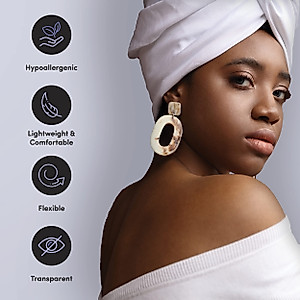 Lobe Miracle- Clear Earring Support Patches - Earring Backs For Droopy Ears - Ear Care Products for Torn or Stretched Ear Lobes (60 Patches)