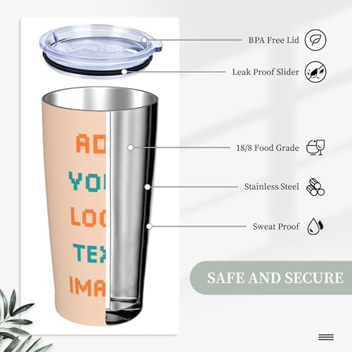 Custom Stainless Steel Cup Custom Travel Coffee Mug For Men Personalized Tumbler Mug