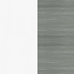 Glenwillow Home Atlas 78" x 20" Modern TV Stand Cabinet - White Frame, Grey Door/Drawers, Black Base