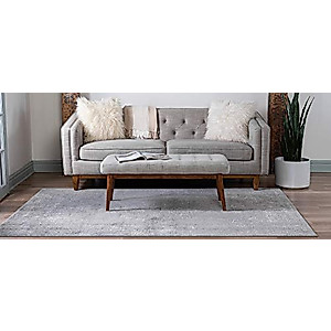 Unique Loom Portland Collection Bohemian Inspired Medallion Tone Design Area Rug, 10 ft x 14 ft, Light Gray/Gray