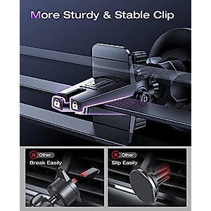 VICSEED 𝙐𝙥𝙜𝙧𝙖𝙙𝙚𝙙 MagSafe Car Mount [Strongest Magnet Power] Magnetic Phone Holder for Car [360° Adjustable] Air Vent Car Phone Holder Mount Fits MagSafe iPhone 14 Pro Plus 12/13 All Phones