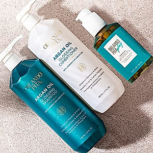 ORLANDO PITA Moroccan Argan Oil Glossing Shampoo & Conditioner Set, Moisturizing, Softening, & Shine-Enhancing for Smoother, More Manageable, & Overall Healthier Hair, 27 Fl Oz Each