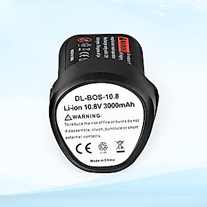 Powerextra Upgraded 2 Pcs 10.8V-12V 3000mAh Li-ion Replacement Battery, Compatible with Bosch BAT411 BAT411A BAT412 BAT413 GBA12V30 BAT414, 2 Pack