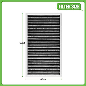 Hichoryer F1 Filter Allergen Reduction+Odor Removal, Replacement Filter Compatible with Filtrete C01 T02 Room Air Purifier FAP-C01-F1 and FAP-T02-F1,2 Pack
