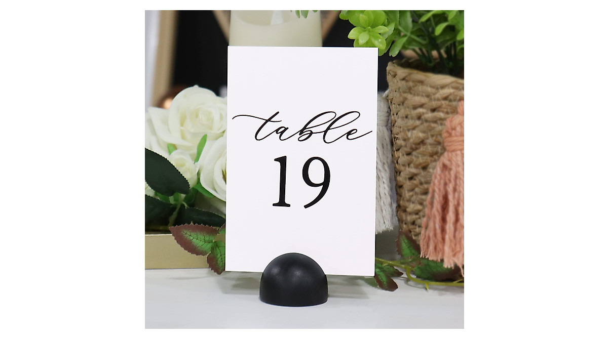Modern Cursive Table Number Signs for Events | Set of 10