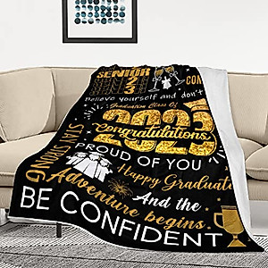 NIAXAYER 2023 Graduation Decorations Gifts Blanket, Graduation Gifts for Her Him,Graduation Party Supplies, Student Graduation Gifts,Graduate Souvenir for Senior Students Throw Blanket 50"x 60"