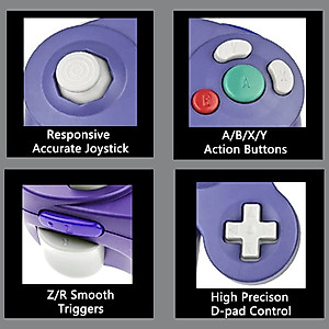 Reiso Classic NGC Wired USB Controller for Windows PC MAC (Purple)