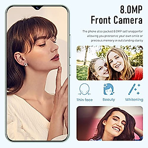 BLACKCYBER MI13 Pro 5G Unlocked Cellphone Android Smartphone, 6.7'' FHD LCD Display Screen, 8MP+16MP Camera, 4000mAh Long Battery Life, Dual Sim Card (8GB+128GB, Green)