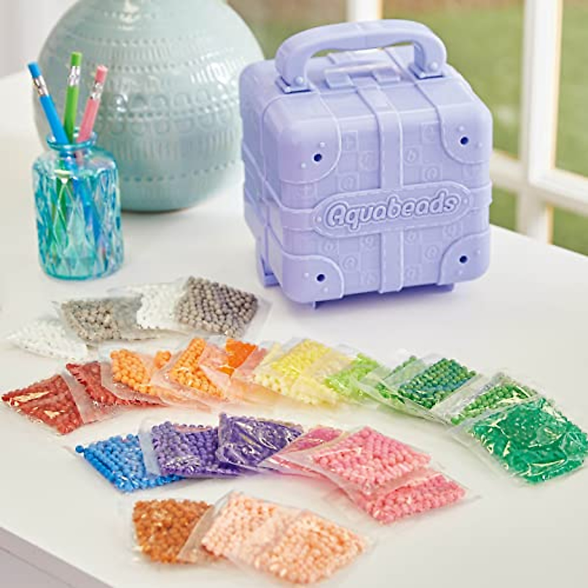 Aquabeads Mega Bead Trunk Refill Pack, Arts & Crafts Bead Refill Kit for Children - Over 3,000 Beads Included