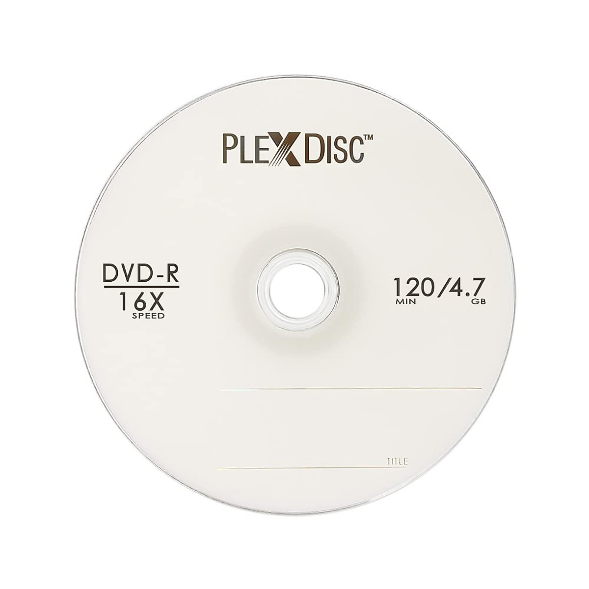 PlexDisc DVD-R 4.7GB 16x Branded Logo Recordable Media Disc - 100 Disc (No Container) FFP, Writable Blank DVDs for Movies, Music, Data Files - Blank DVD Discs 100 Pack