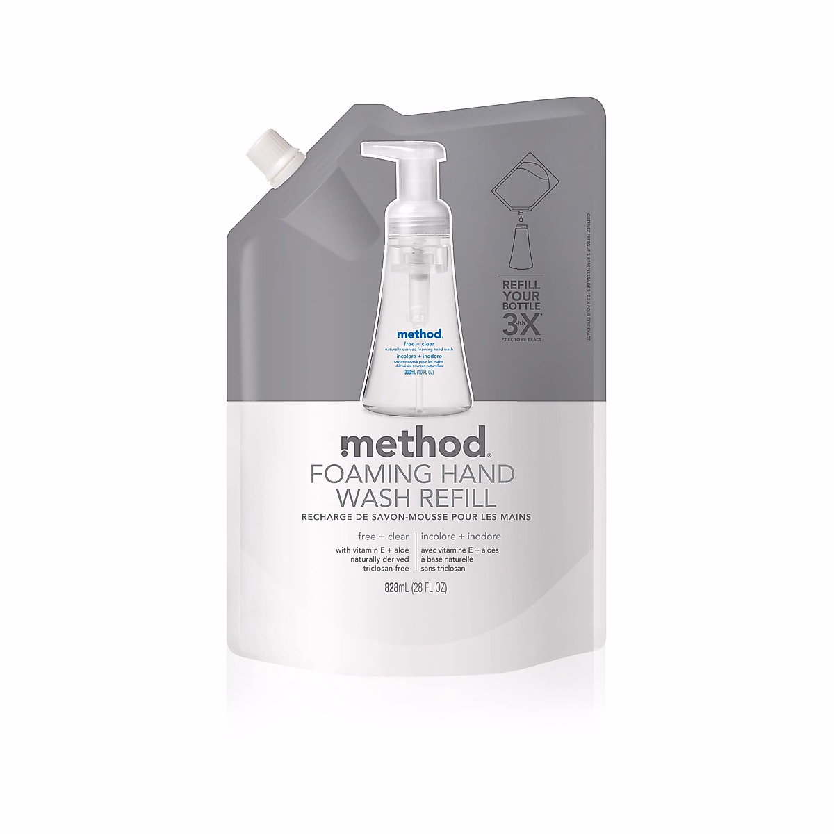 Method Foaming Hand Wash Refill, Fragrance-Free, 28 oz