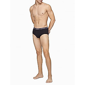 Calvin Klein Men's Cotton Classics Multipack Briefs, Black Bodies W/LAQUER, RIVERBED Heather, RIVERBED, Phantom, Chino Blue, Heather Grey, S