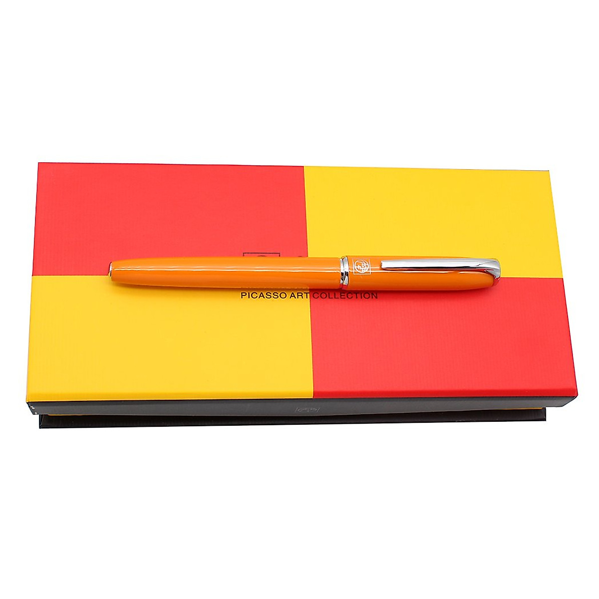 Gullor Advanced Picasso Rollerball Pen 916 Picasso Pen Orange and Silver Clip Pen