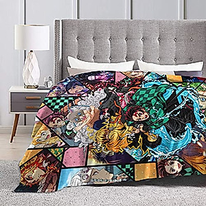 3D Anime Blanket Super Soft Napping Blanket Cartoon Flannel Throw Blanket for Sofa All Season Comfort Bedding D1 50"x40"