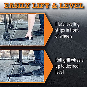 BBQ Butler Gator Tail - Leveling Shims for Grill - Plastic Wedges for Smokers, BBQs and Griddles - Cabinet Leveling Blocks- Hard Leveling Wedge - 2 Pack