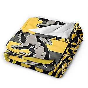 DIGOOD Huffle-Puff Blanket Micro Fleece Throw Blanket Soft Cozy Blankets for Bed Couch Living Room 60 X 50 Inch, 60'x50'