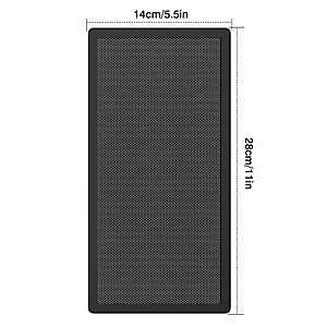 MoKo 140 x 280mm PC Case Magnetic Dust Mesh Filter, 0.5mm PVC Mesh Hole Computer Cooler Fan Dust Filter, Magnetic Frame Dustproof Mesh Filter Cover Fan Filter Grills for Computer PC Case - 4PCS