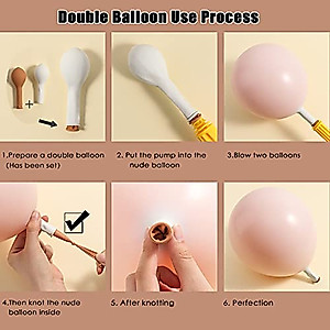 Baby Blue Balloons Garland Kit 145Pcs Double-Stuffed Pastel Apricot Cream Peach Balloons DIY Balloon Arch Kit Gender Reveal Birthday Party Baby Shower Decoration