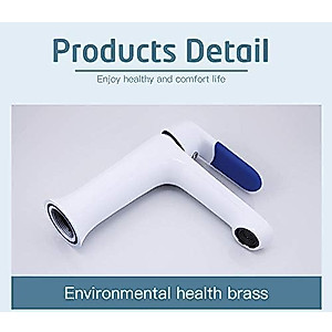 TECKI Kitchen Taps Bathroom Basin Sink Faucet Deck Mounted Bath Tap Cold and Hot Water Mixer Multi Color Handle Cover