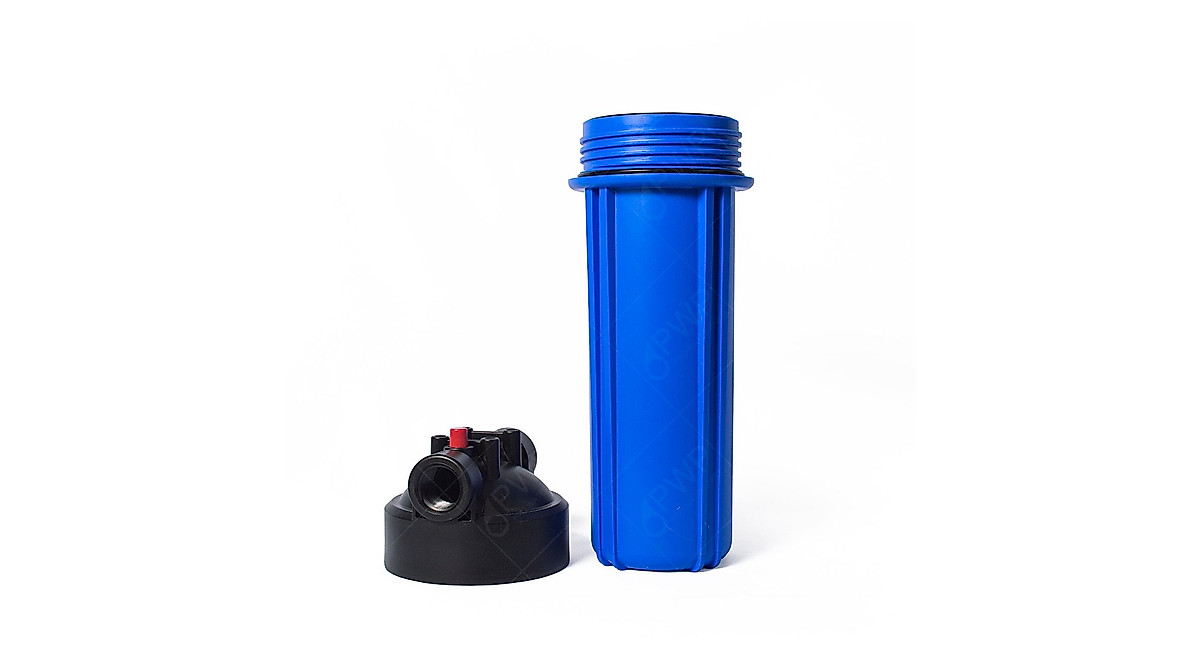 Standard 2.5x10" Blue Filter Housing with Pressure Release