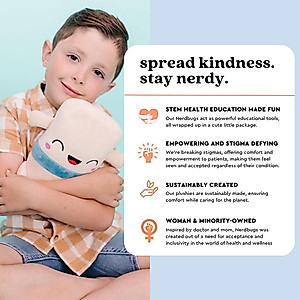 nerdbugs Spine Plush - Baby Got Back! -Spine Plush Organ/ Get Well Gift/ Health Education Toy/ Orthopedics or Neurology Plush Toy Organ Gift/ Neurosurgeon Gift/ Chiropractor Gift