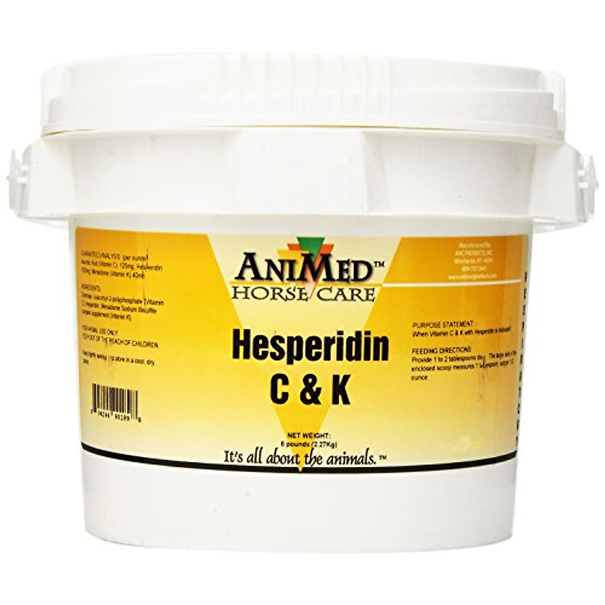AniMed Vitamin C and K with Hesperidin Supplement for Horses, 5-Pound
