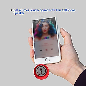 Portable Mini Speaker for iPhone/iPad/iPod/Tablet, 3W Cellphone Speaker with 3.5mm Aux Input, Clear Loud Sound in Compact Golf Size Body (Passion Red)