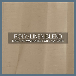 Elrene Home Fashions Vienna Sheer Tie-Top Window-Curtain Panel, 52 in x 84 in (1 Panel), Flax