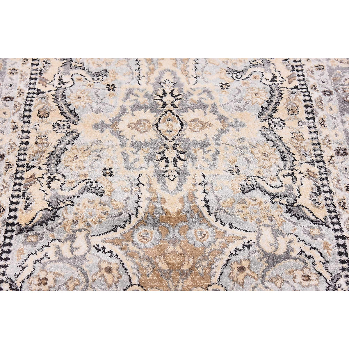 Unique Loom Tradition Collection Classic Southwestern Casual Design Area Rug (4' 0 x 6' 0 Rectangular, Gray/ Ivory)