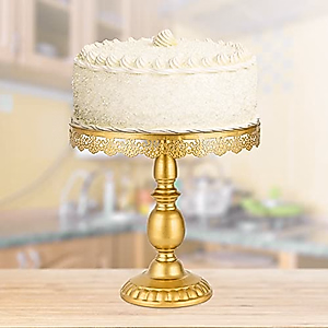Gold Cake Stand Set Gold Metal Round Cupcake Stand for Wedding Birthday Party (8In/10In/12In)