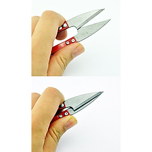 Hatisan U Sewing Scissors Clippers, Mini Small Thread Snips Trimming Nipper - Great for Stitch, Craft & DIY Supplies (Set of 14, Random Colors)